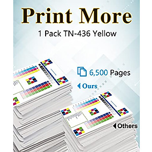 MM MUCH & MORE Compatible Toner Cartridge Replacement for Brother TN 436 TN-436 TN433 Yellow to use with HL-L8360CDW MFC-L8900CDW HL-L8360CDWT HL-L8260CDW MFCL8610CDW MFCL9570CDW Printers (1-Pack)