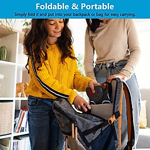 KOCASO Electric Drum Pad Foldable 10-Drum Silicon Drum Kit Dual-Pedal Foldable Electronic Drum Set Machine with Drum 2 Sticks Headphone Jack Speaker for Kids, Beginners