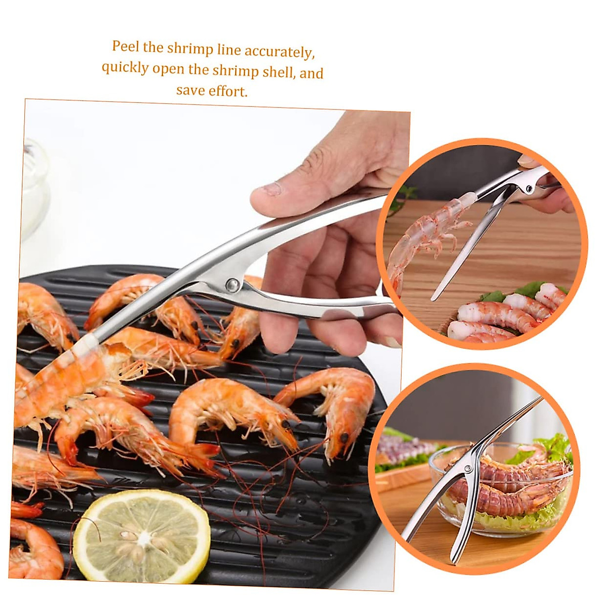 2 Sets Stainless Steel Shrimp Wire Stainless Steel Shrimp Peeler Dual Use Fish Scale Remover Dual Use Shrimp Cleaner Kitchen Accessories Home Accessory Daily Use Fish Scaler