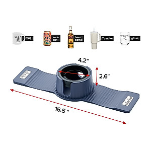 Couch Cup Holder, Elimiko Silicone Sofa Drink Holder with Upgrade Large Cup Holder, for Oversized Mug/Cup/Tumbler/Drink/Coffee/Bottle/Cans, Gifts for Mom, Dad, Husband, Grandma, Grandpa (Navy Blue)