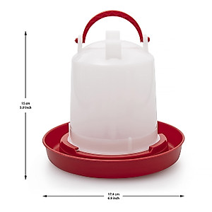 RJSDT Products Baby Chicks, Ducklings, Quails up to 3 Weeks Old, Pigeons, Plastic Feeder/Drinker Set for Farm and brooder use, Feeder Holds up to 3.3 Lbs, Waterer Holds 33 Fluid oz