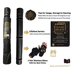 Gxmmat Large Exercise Mat 6'x4'x7mm, Thick Workout Mats for Home Gym Flooring, Extra Wide Non-Slip Durable Cardio Mat, High Density, Shoe Friendly, Perfect for Plyo, MMA, Jump Rope, Stretch, Fitness