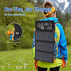 [Lightweight Upgraded]SUNNOBE Portable Solar Panel with 3-IN-1 Cable, Dual USB-A Ports, Foldable 30W Solar Panel Charger with Digital Ammeter for Camping&Hiking, Compatible with iPhone, iPad, Samsung