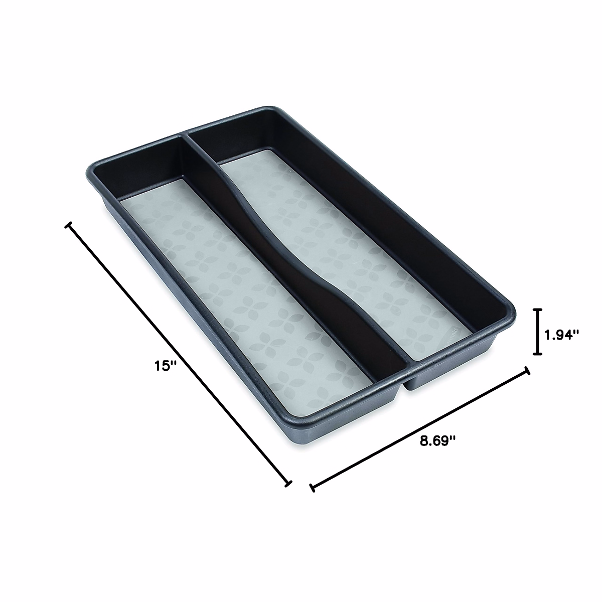 Rubbermaid No-Slip Gadget Tray, Black with-Gray Base 1994533
