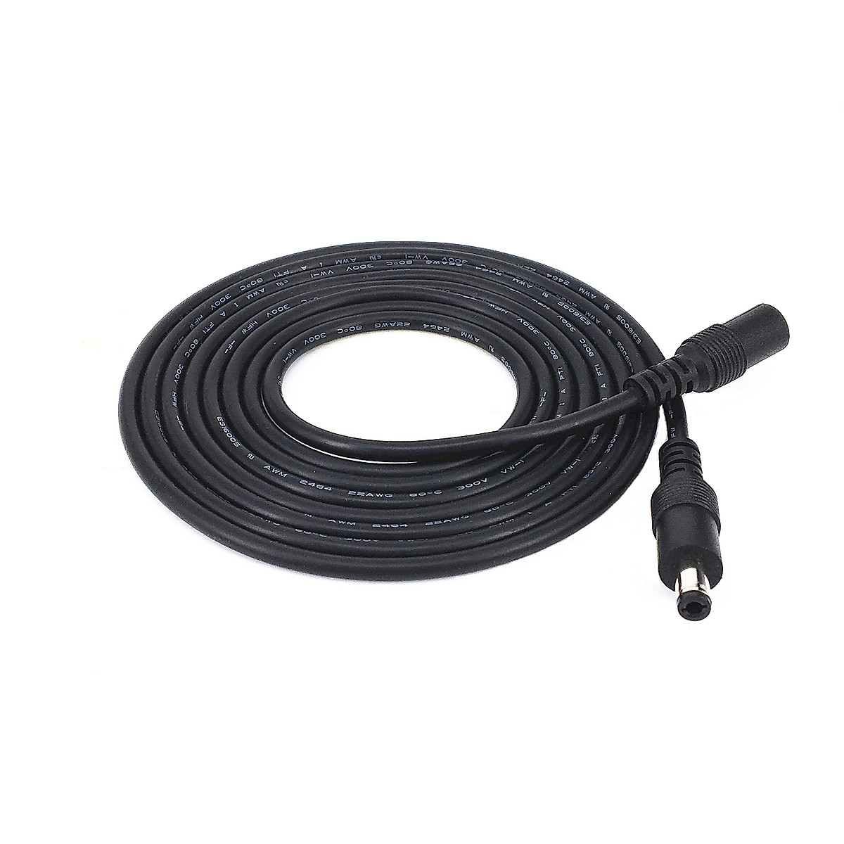 2pcs/Pack 3m/9.84ft Black 5.5mm x 2.5mm DC Plug Extension Cable DC Extension Cable ， 5.5mm x 2.5mm Barrel Male Plug Connector