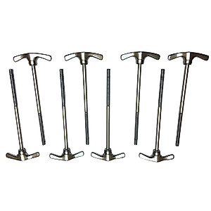 Bass Drum Tension Rods T-Rod Drum Key Style - ROSS Percussion (8 Pack) 4 1/2"