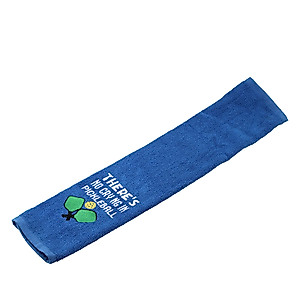 Pickleball Towel There's No Crying in Pickleball Player Embroidered Sports Teem Hand Towel Gift for Pickleball Player (No Crying in Pickleball)