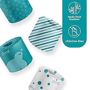 100% Bamboo Toilet Paper Bulk [2-ply, 450sheets, 24 Rolls] Tree free Bath Tissue, Biodegradable, Soft and Strong, Absorbent, Septic Safe, Eco Friendly, by Earth's Natural Alternative