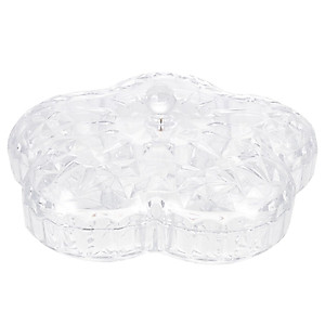 Cabilock Compartment Serving Trays for Food Snack Serving Tray with Lid Decorative Appetizer Tray Serving Plates Round Dishes for Dried Fruits Nuts Candies Fruits