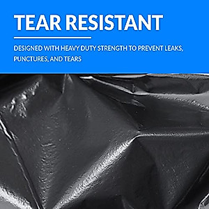Reli. SuperValue Trash Bags, 55-60 Gallon | 50 Count | Made in USA | Black 55 Gallon Trash Bags | Heavy Duty Can Liners, Garbage Bags, Bulk Contractor Bags 55 Gallon Capacity | Black