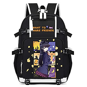 ISaikoy Anime Komi can't communicate Backpack Shoulder Bag Bookbag Student School Bag Daypack Satchel CA2