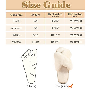 Ankis Women White Fuzzy Fluffy Slippers Soft Cozy Plush Memory Foam Slipper Open Toe Bedroom Comfy Cross Band for Womens