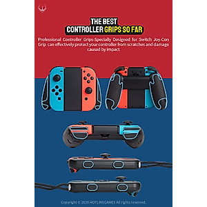 HOTLINEGAMES 2.0 Plus Controller Grip Compatible With Nintendo Switch Joy-Con Grips Tape, Anti-Slip, Sweat-Absorbent, Easy to Apply (Handle Grips+Buttons+Triggers (12PCS))