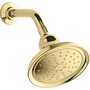 Kohler K45413PB Devonshire Single-Function Katalyst Spray Showerhead, 2.0-GPM, Polished Brass