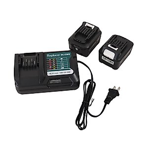 Replacement for Makita Battery 2pcs 12V BL1041 4,0A with DC10WD Charger Compatible with Makita Tools DF031D DF0331D JR103D MP100DZ TD110D 197339-1 HSS01D HP332D BL1041B BL1021B BL1015 DC10WC DC10SB
