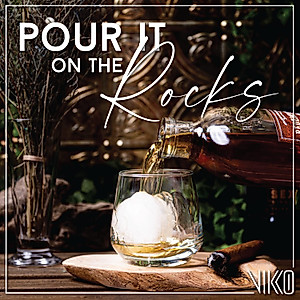 Vikko Whiskey Glasses Set of 6, Old Fashioned Whiskey Glasses 11.75 Ounce, Premium Scotch Glasses, Dishwasher Safe Bar Glasses