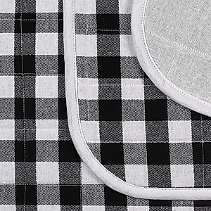 2-Piece Dish Drying Mat Set Extra Large 18"x24" Buffalo Classic Check Plaid - Black,Dish Drying Mat,Buffalo Check Drying Mat,Buffalo Plaid Drying Mat, Plaid Drying Mat,Large Dish Mat Drying