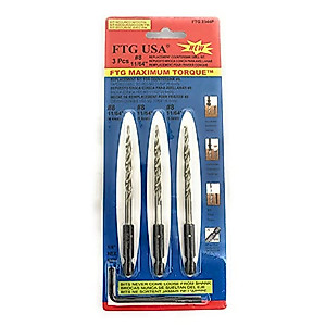 FTG USA Countersink Drill Bit Set 6 Pc #8 (11/64") Wood Countersink Drill Bit Pro Pack Countersink Set, with 3 Replacement Tapered Countersink Bits #8 (11/64"), 1 Stop Collar, 2 Hex Wrench