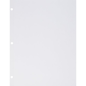 National Rip Proof Reinforced Filler Paper, 3-Hole, 8.5 X 11, Unruled, 100/pack,White