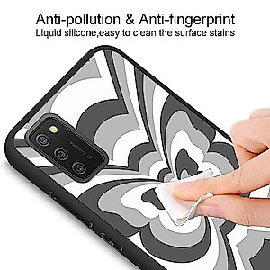 zaztify Phone Case for Samsung Galaxy A04, Grey Butterfly Tunnel Center Swirl Latte Valentine Color Block Shockproof Protective Anti-Slip Thin Soft Cover Shell