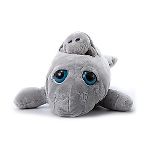 The Petting Zoo Mom and Baby Manatee Stuffed Animal, Gifts for Kids, Pocketz Ocean Animals, Manatee Plush Toy 15 inches