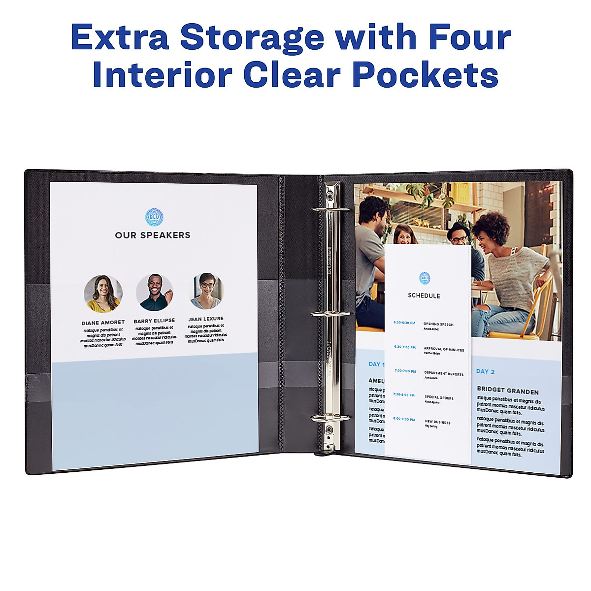 Avery Heavy-Duty Dual Color 3 Ring Binder, 1/2 Inch Slant Rings, Mint/Coral View Binder (17881)