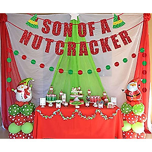 Son of a Nutcracker Banner for Buddy the Elf Inspired Funny Christmas Banner Elf Movie Christmas Party Decorations