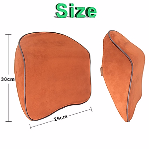 wo yuan Car Seat Headrest Neck Rest Cushion, Memory Foam Shoulder and Neck Rest Pillow for Pressure Relief (Brown)