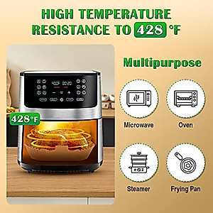 MOSFiATA Air Fryer Disposable Paper Liner- Square Non-Stick Parchment Paper Liners, Oil-proof, Water-proof Cooking Baking Roasting Filter Paper for Air Fryers Basket, Microwave Oven (7.9 IN-120PCS)