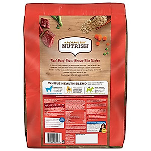 Rachael Ray Nutrish Premium Natural Dry Dog Food, Real Beef, Pea & Brown Rice Recipe, 14 Pounds (Packaging May Vary)