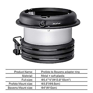 Fomito Photo Studio Profoto Speedring to Bowens Mount Converter Monolight Interchangeable Adapter Ring