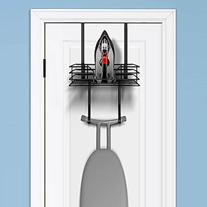 pelreame,Over The Door Ironing Board,Ironing Board Wall Mount,Ironing Board Hanger,Over The Door Ironing Board Holder,Iron Holder Wall Mount,Door Ironing Board,Laundry Room Organization and Storage