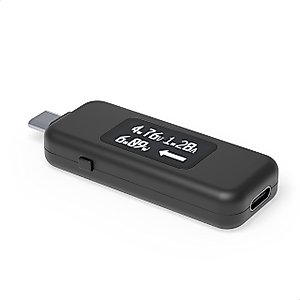 Plugable USB C Power Meter Tester for Monitoring USB-C Connections up to 240W - Digital Multimeter Tester for USB-C Cables, Laptops, Phones, Chargers - Driverless