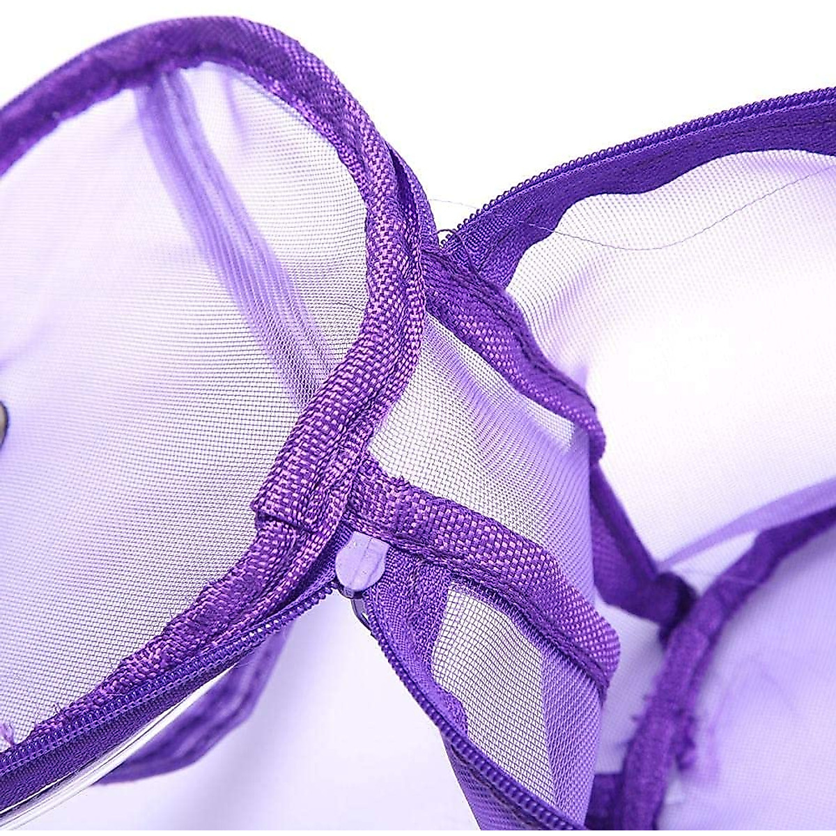 Yarn Storage Bag, 2pc Mesh Knitting Bag Round Yarn Balls Organizer for knitting lovers, Purple