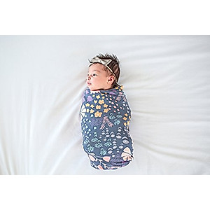 Large Premium Knit Baby Swaddle Receiving Blanket "Meadow" by Copper Pearl