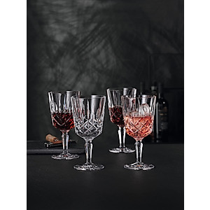 Nachtmann Noblesse Collection 7.4” Cocktail and Wine Glasses, Made of Fine Crystal Glass, White or Red Wine Glasses, 12.5-Ounces, Dishwasher Safe, Set of 4