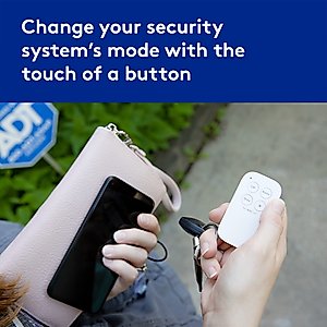 Blue by ADT Keychain Remote - Two Built-in Panic Buttons - Arm and Disarm System Remotely