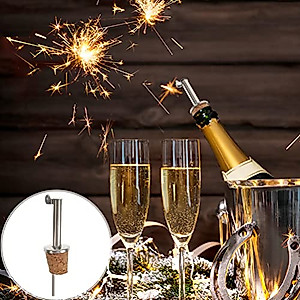 Luxshiny 6pcs Bottle Stopper Pourer Wine Cork Pourer Spout Stainless Steel Olive Oil Vinegar Liquor Pourers Stopper Spout