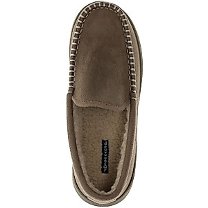 Dockers Men's Douglas Ultra-Light Moccasin Premium Slippers, Taupe, 11