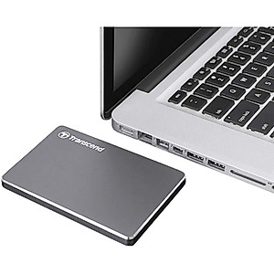 Transcend 2TB SJ25C3N, Portable External Hard Drive, sleek aluminum casing, Type A, Iron gray - TS2TSJ25C3N