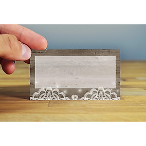 Stonehouse Collection Rustic Wedding Place Cards- 25 Guest Seating Name Cards Folded Table Tent - Let's Celebrate Wedding & Party Table Tents(Rustic Lets Celebrate)