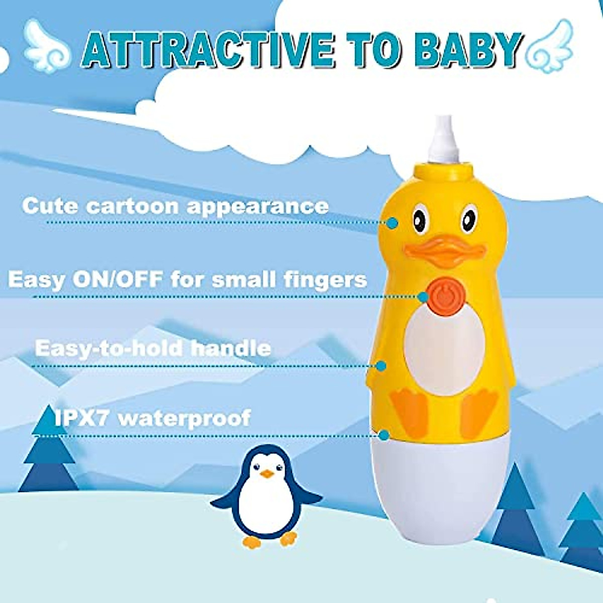 Caromolly Kids U-Shaped Electric Toothbrush, Automatic Massage Toothbrush with U-Type, Cartoon Modeling Toothbrush with Three Types of Brush Heads,Battery Operated,Small for 2-6 Years,Yellow,1 Pack