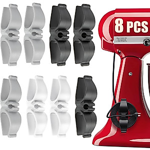 Lancord Cord Organizer for Appliances, 8 Pack Upgraded Kitchen Appliance Cord Organizer Stick On Appliance Wire Organizer Wire Wrapper for Kitchen Appliances Mixers, Coffee Maker, Pressure Cooker