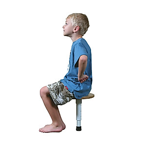 Abilitations 1268877 Round Adjustable Height T-Stool, 10 to 14 Inch Seat