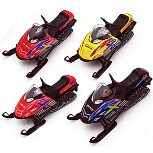 KiNSFUN Snowmobile 5 Inch Die Cast Metal Model Toy (1pc Random Color)