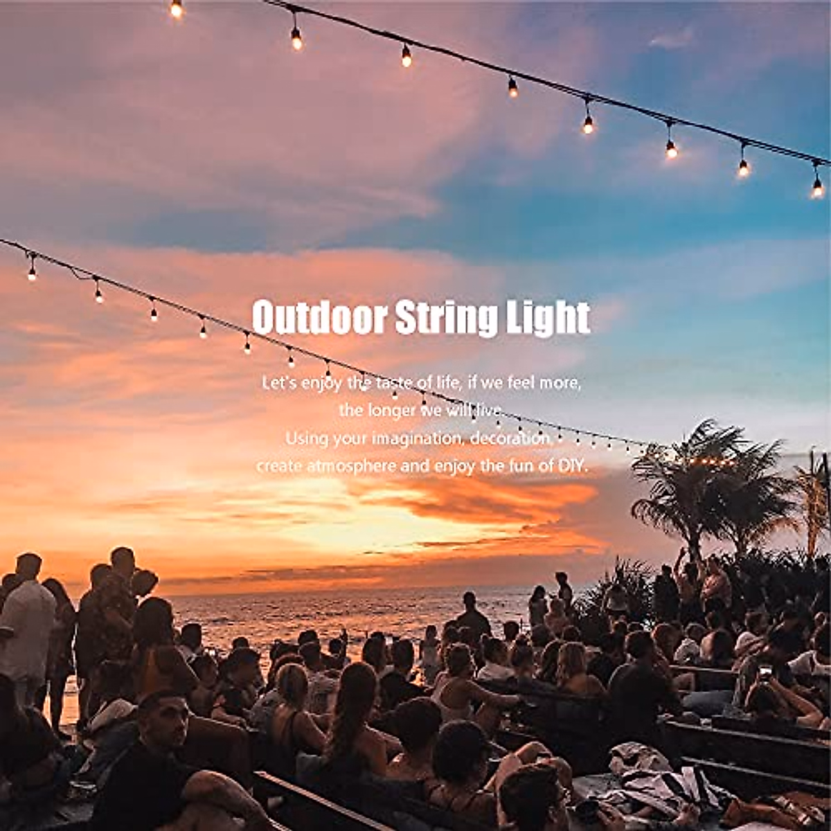 NEREUS String Light Hanging Kit with 164 Ft Nylon Coated 304 Stainless Steel Wire Rope, String Light Suspension Kit, Guide Wire with Turnbuckles and Hooks for Patio, Backyard Lighting Accessories