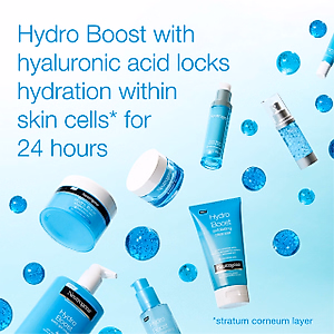 Neutrogena Hydro Boost Hydrating Hyaluronic Acid Gel Cream Moisturizer With SPF 15 Sunscreen, Daily Oil-Free and Non-Comedogenic Gel Cream, 1.7 fl. oz