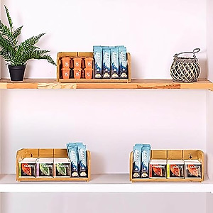 New Bamboo Tea Bag Organizer Storage Holder