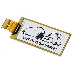 2.13inch Flexible E-Ink Display HAT for Raspberry Pi 4B/3B+/3B/2B/Zero/Zero W/WH and Jetson Nano,212X104 Pixel White Black Two Color Display Section Bendable SPI Interface Support Partial Refresh