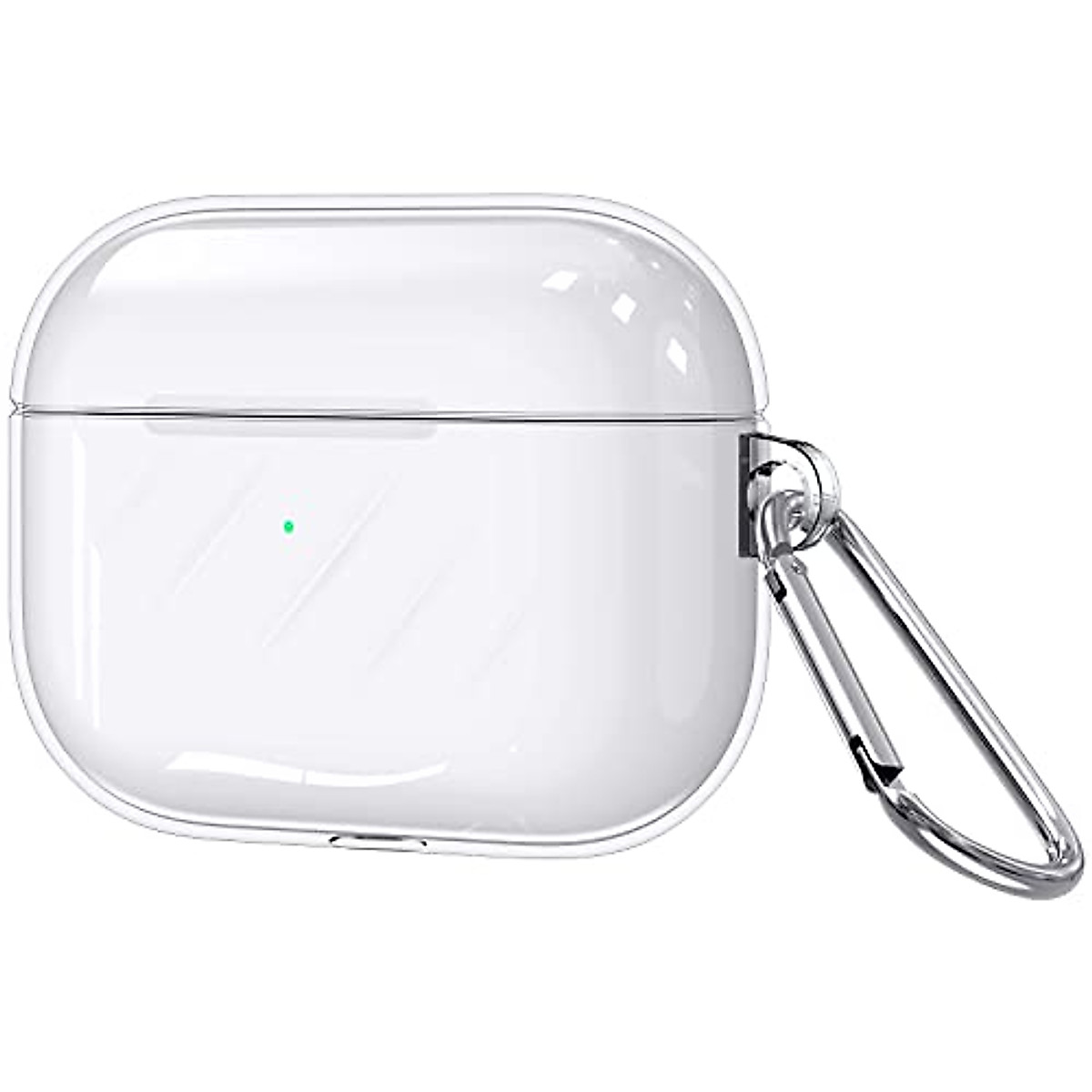 ESR Upgrade Clear Carrying Case for AirPods Pro Case 2019, Air Ripple Protective TPU Cover with Keychain [Won't Affect Wireless Charging] [Visible Front LED] [Dust & Shock-Resistant], Clear